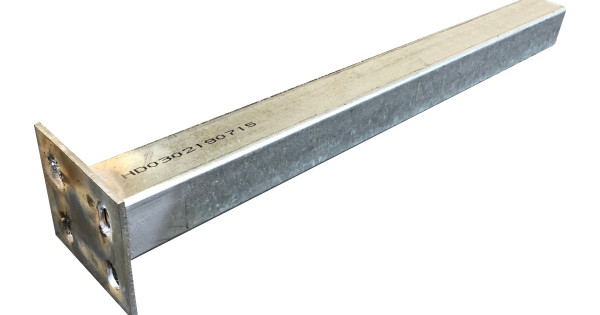 600mm Steel Post Support for Composite Balustrade