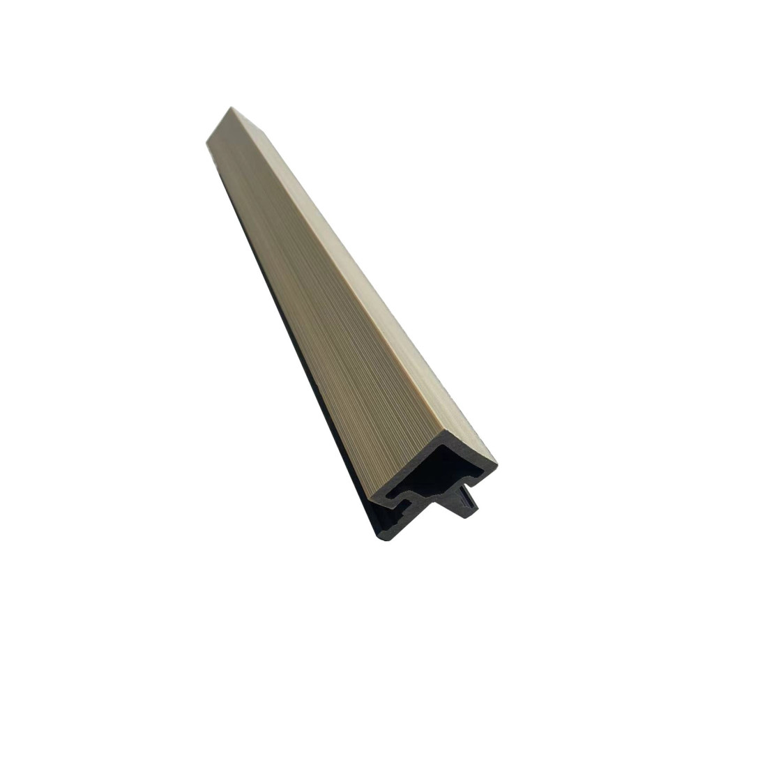 Natural Oak 2.5m Slatted Composite Cladding Acoustic Wall Corner Piece