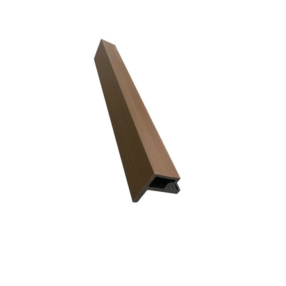 Spiced Cedar 2.5m Slatted Composite Cladding Acoustic Wall End Piece