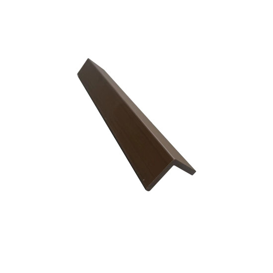 Walnut 2.5m Slatted Composite Cladding Acoustic Wall End Piece