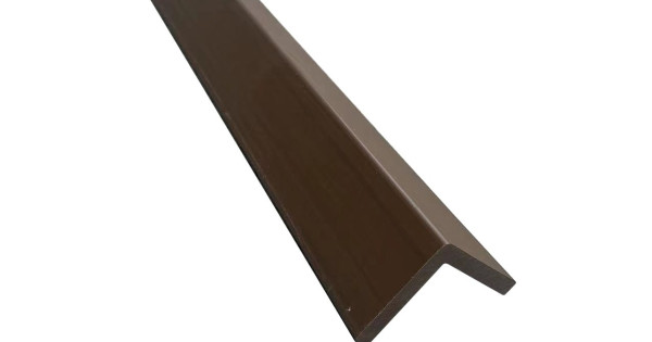 Walnut 2.5m Slatted Composite Cladding Acoustic Wall End Piece