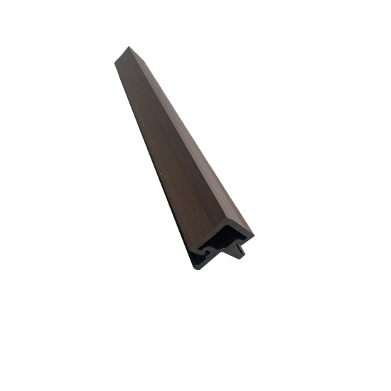 Walnut 2.5m Slatted Composite Cladding Acoustic Wall Corner Piece