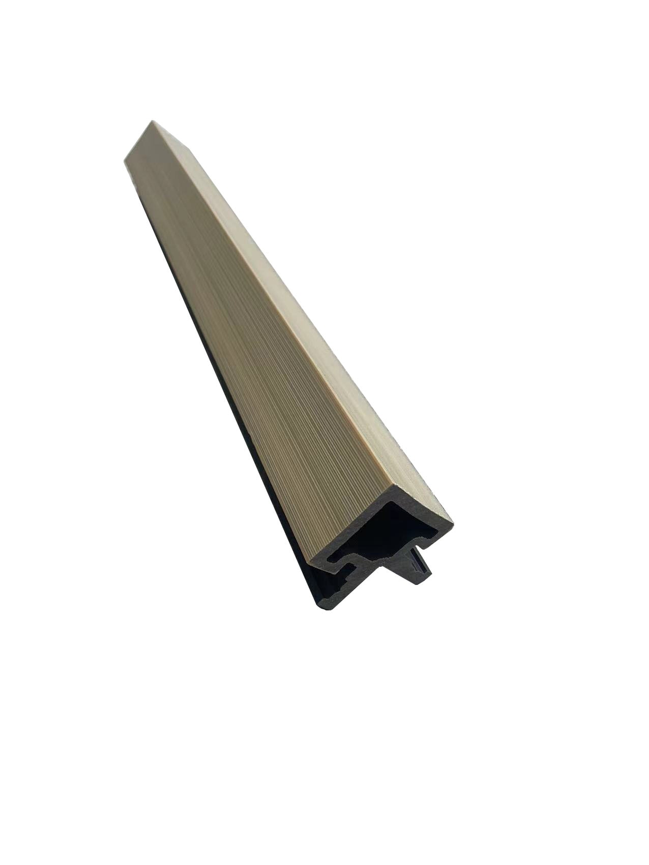 Natural Oak 2.5m Slatted Composite Cladding Acoustic Wall Corner Piece