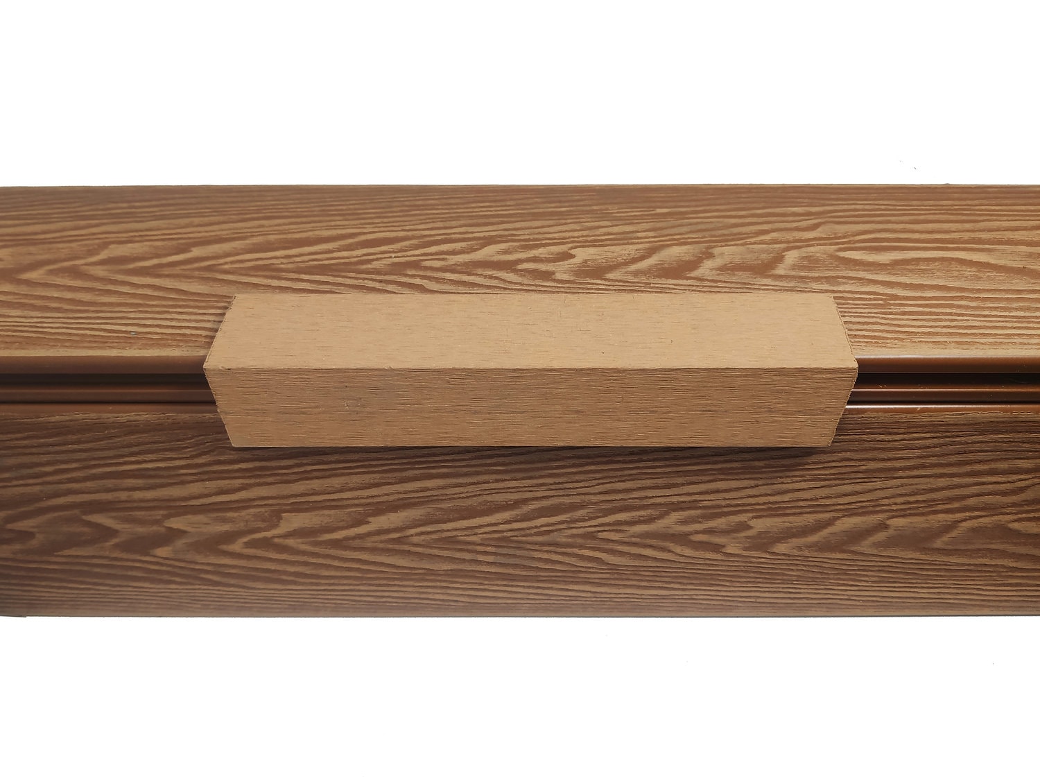 Teak 3.6m Composite Edging Trim 50mm L Shaped