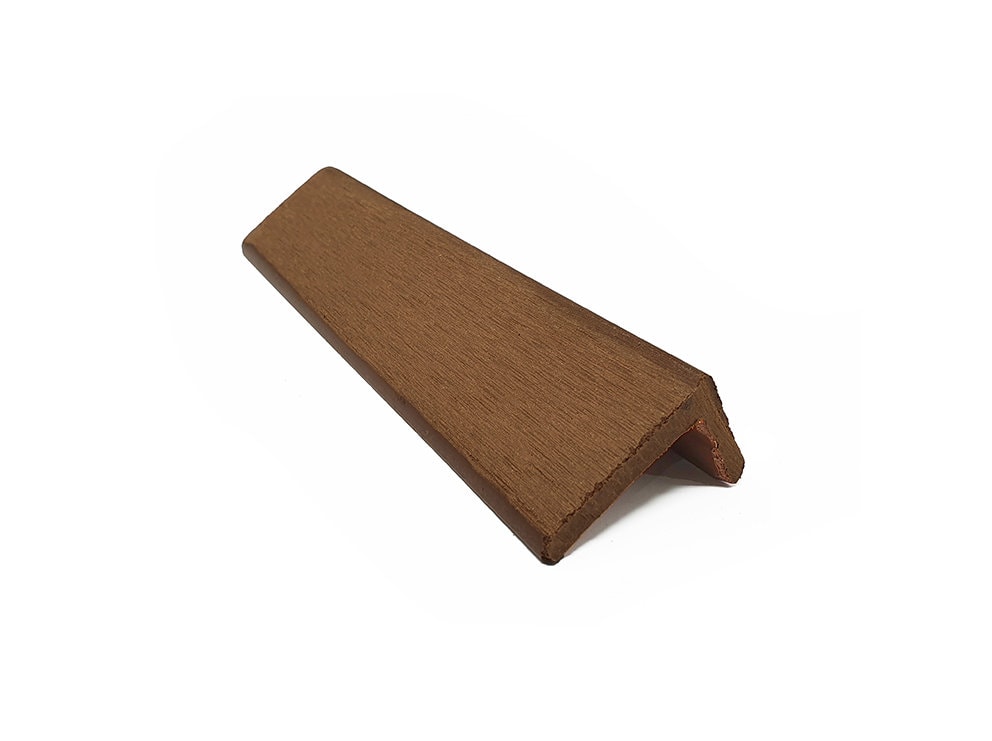 Teak 3.6m Composite Edging Trim 50mm L Shaped